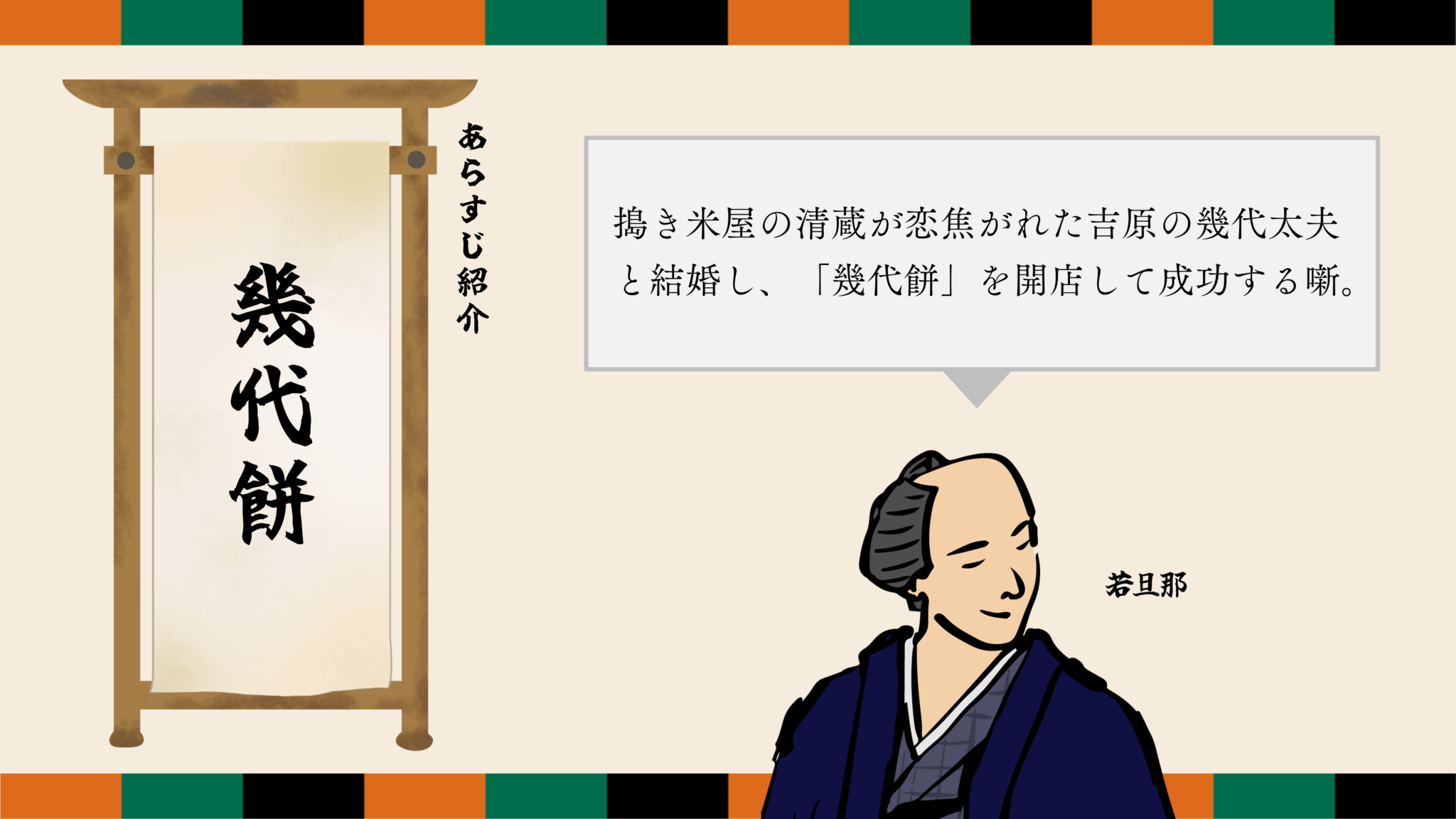 落語【幾代餅（紺屋高尾）】のあらすじを優しく解説！ 落語のごくらく